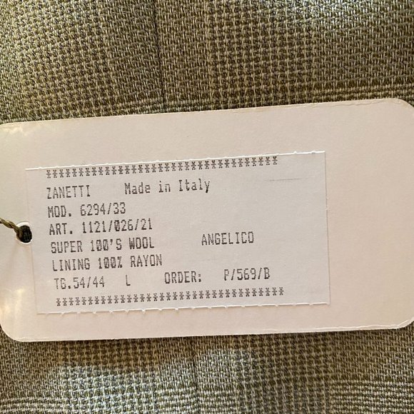 Zanetti | Suits & Blazers | Zanetti Made In Italy Mens 3 Piece Suit Nwt ...